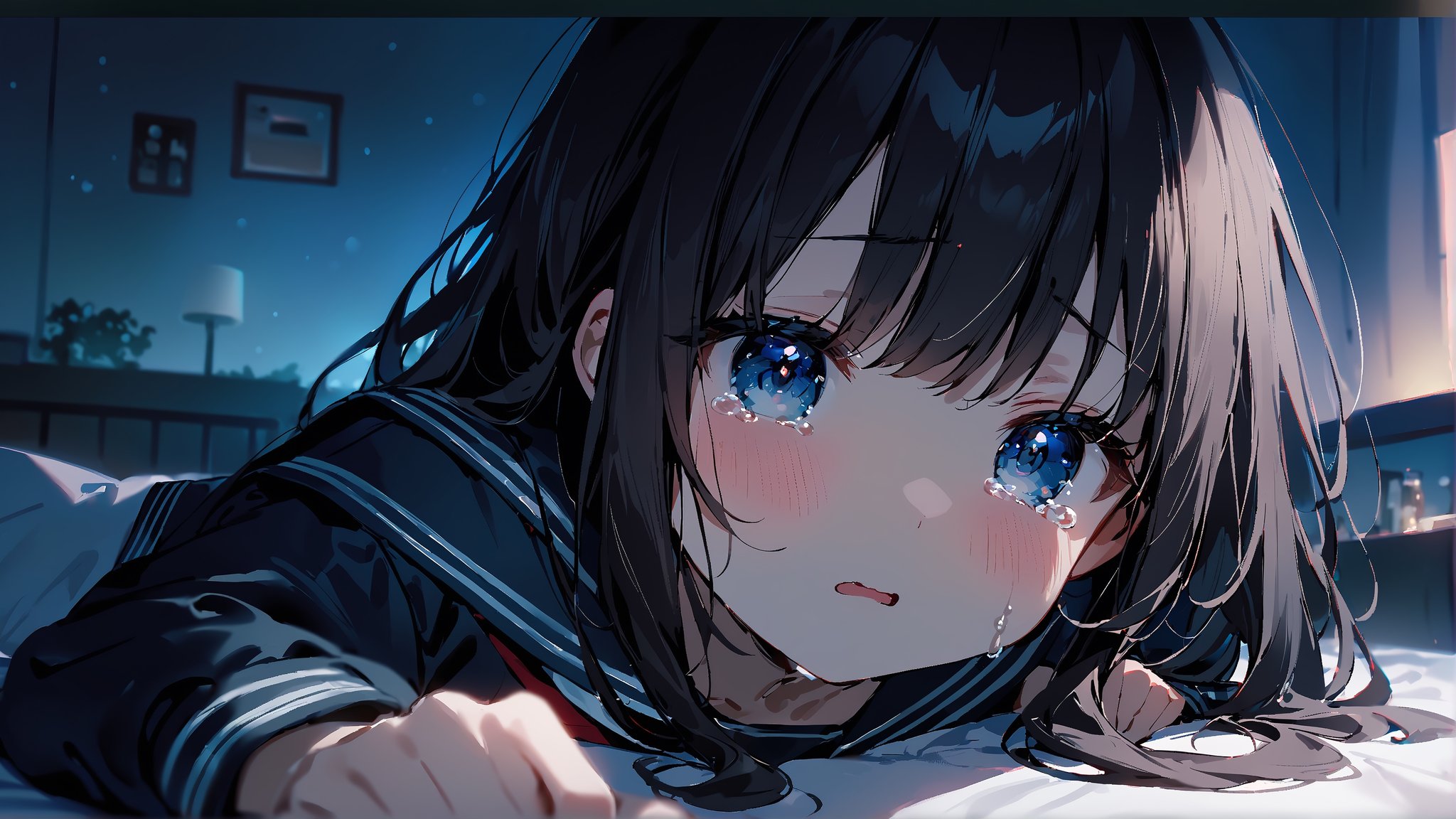 cry girl | image created by 悲鳴樂章 | Tensor.Art