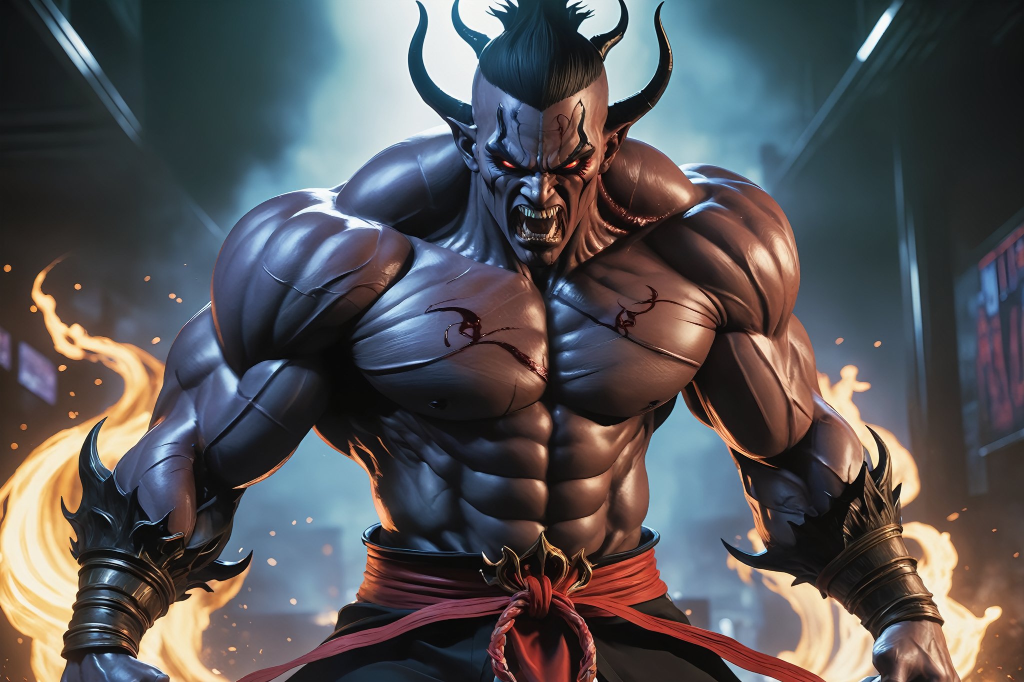 (from behind:1.8), A 6-demon f | image created by 108starrole | Tensor.Art