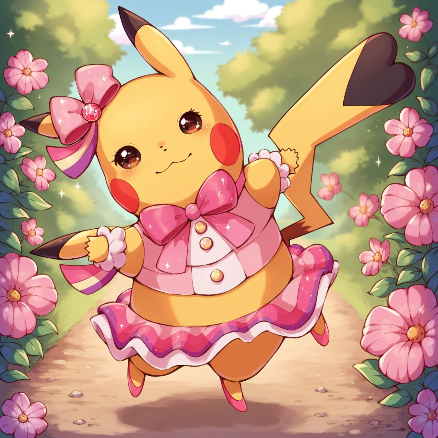 popstar pikachu | image created by ArtyEmolga | Tensor.Art