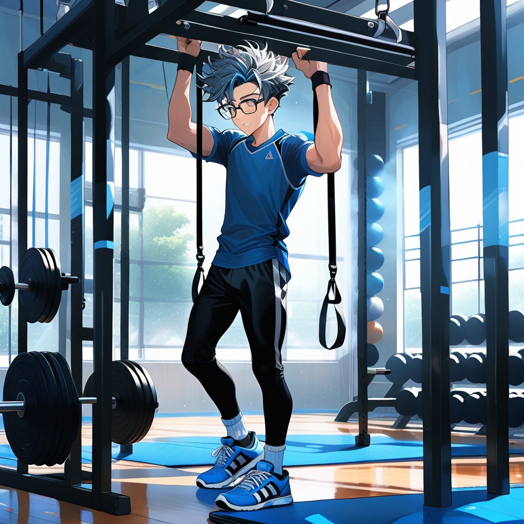 In the gym | image created by Martín Lockheed | Tensor.Art