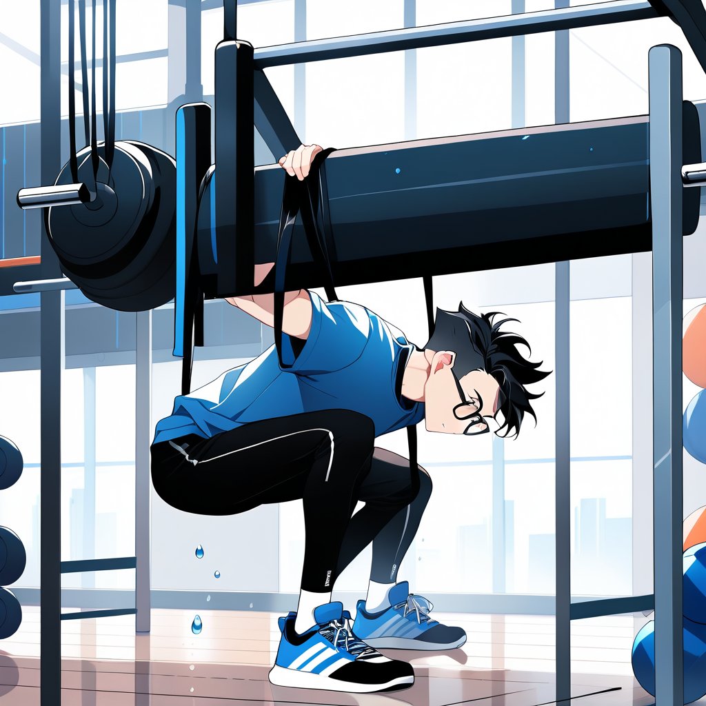 In the gym | image created by Martín Lockheed | Tensor.Art