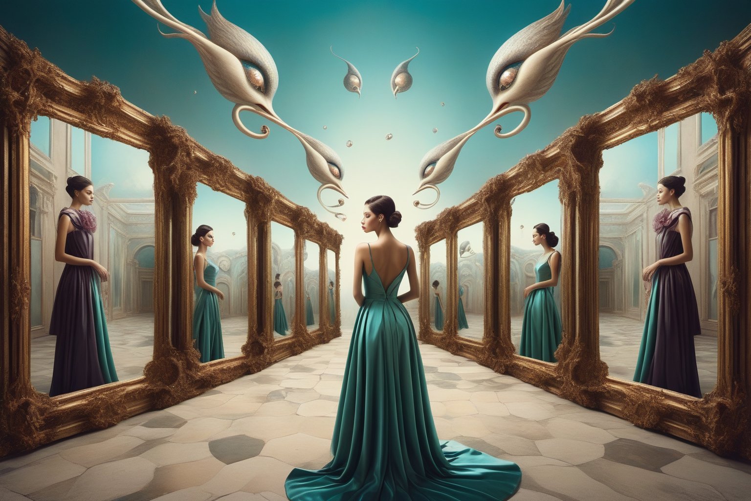 Alice through the mirror | image created by Gilberts | Tensor.Art