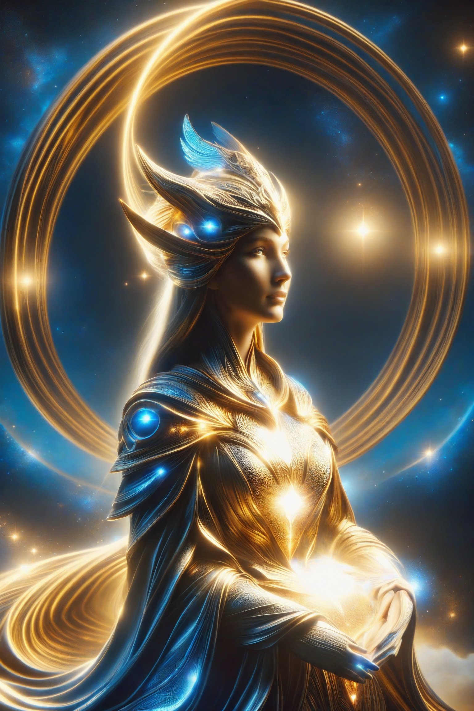 The Guardian of Light: A lumin | image created by QUESOMONOL | Tensor.Art