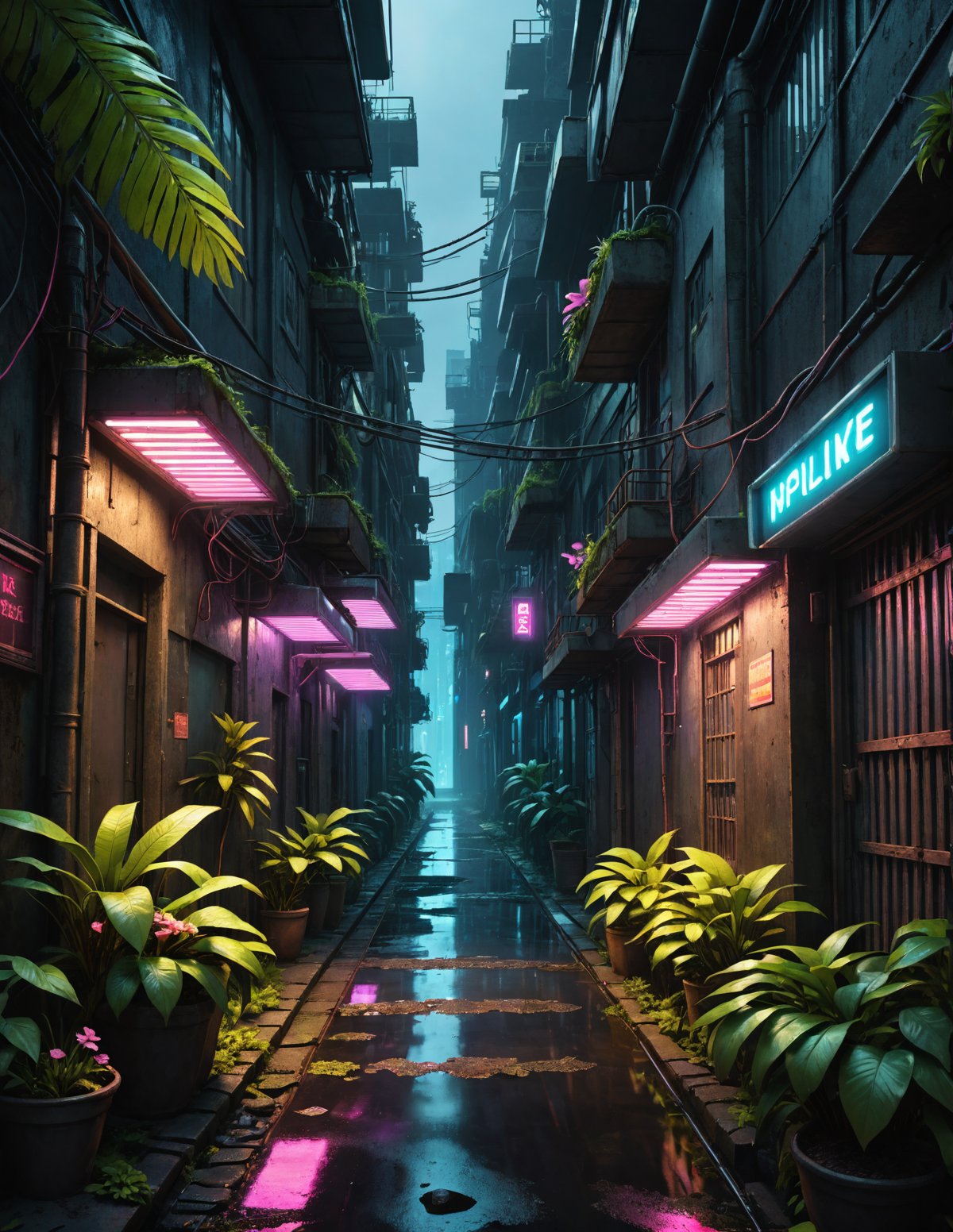 Cyberpunk City | image created by xVoRoNx | Tensor.Art