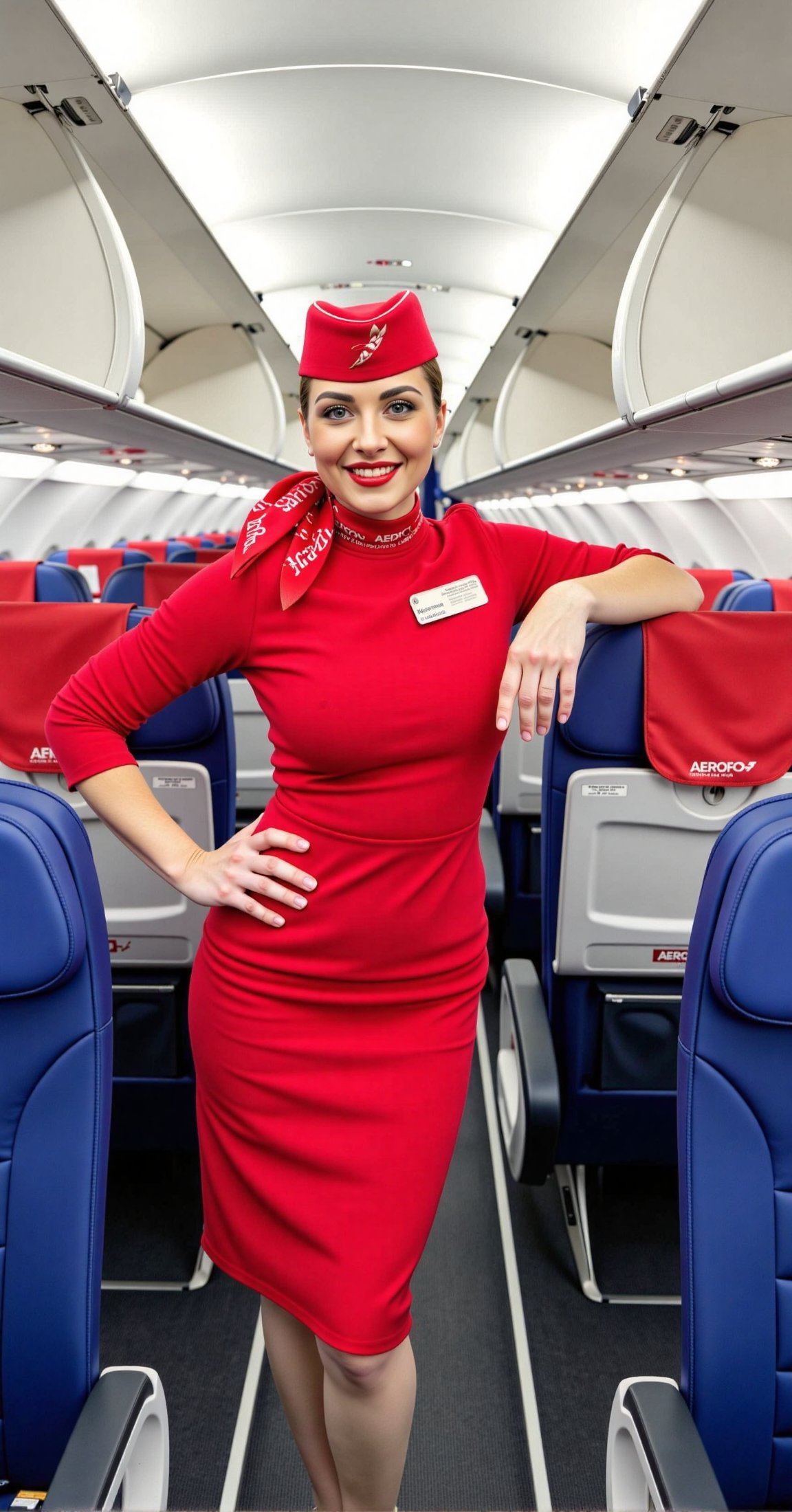 A russian flight attendant, dr | image created by user ...
