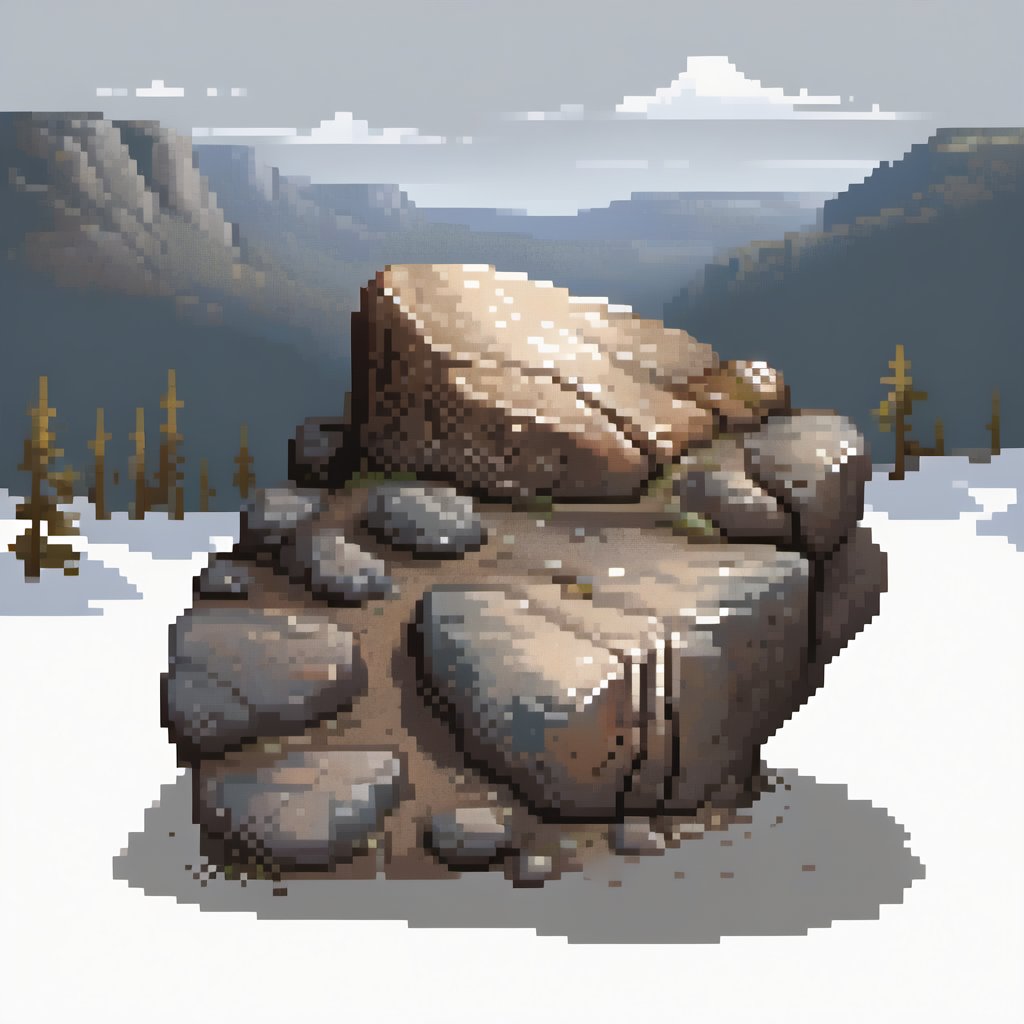 A solitary rock rests majestic | image created by user ...