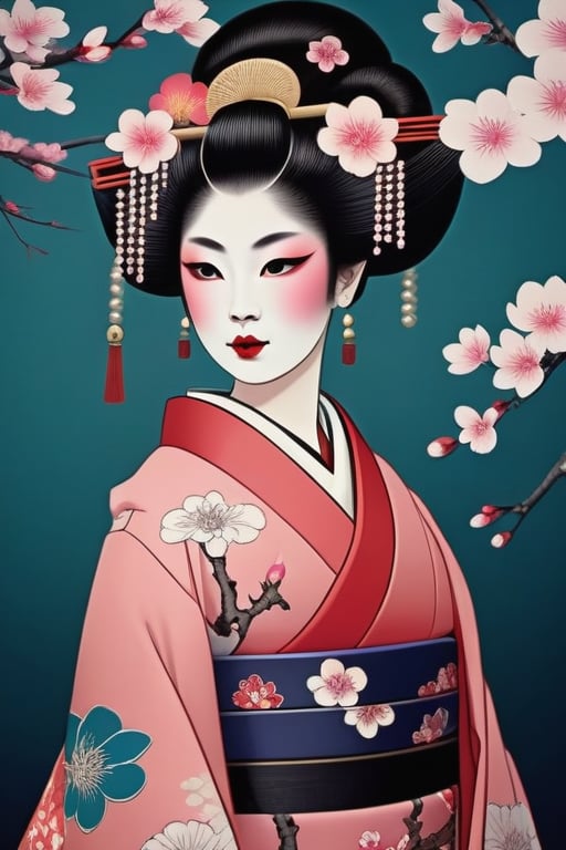 masterpiece, Oiran, beautiful, | image created by user ...