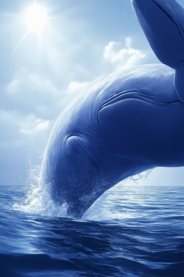 A majestic blue whale breaches | image created by Roland Bechtelar ...