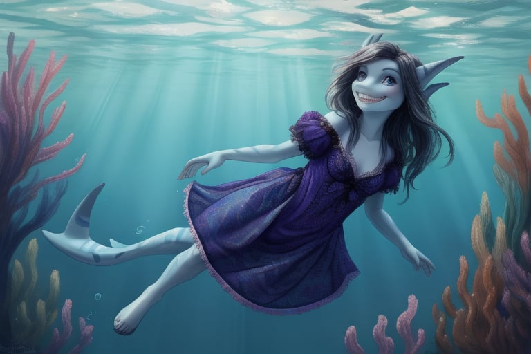 Shark Girl | image created by A Pimp Named Chimp | Tensor.Art