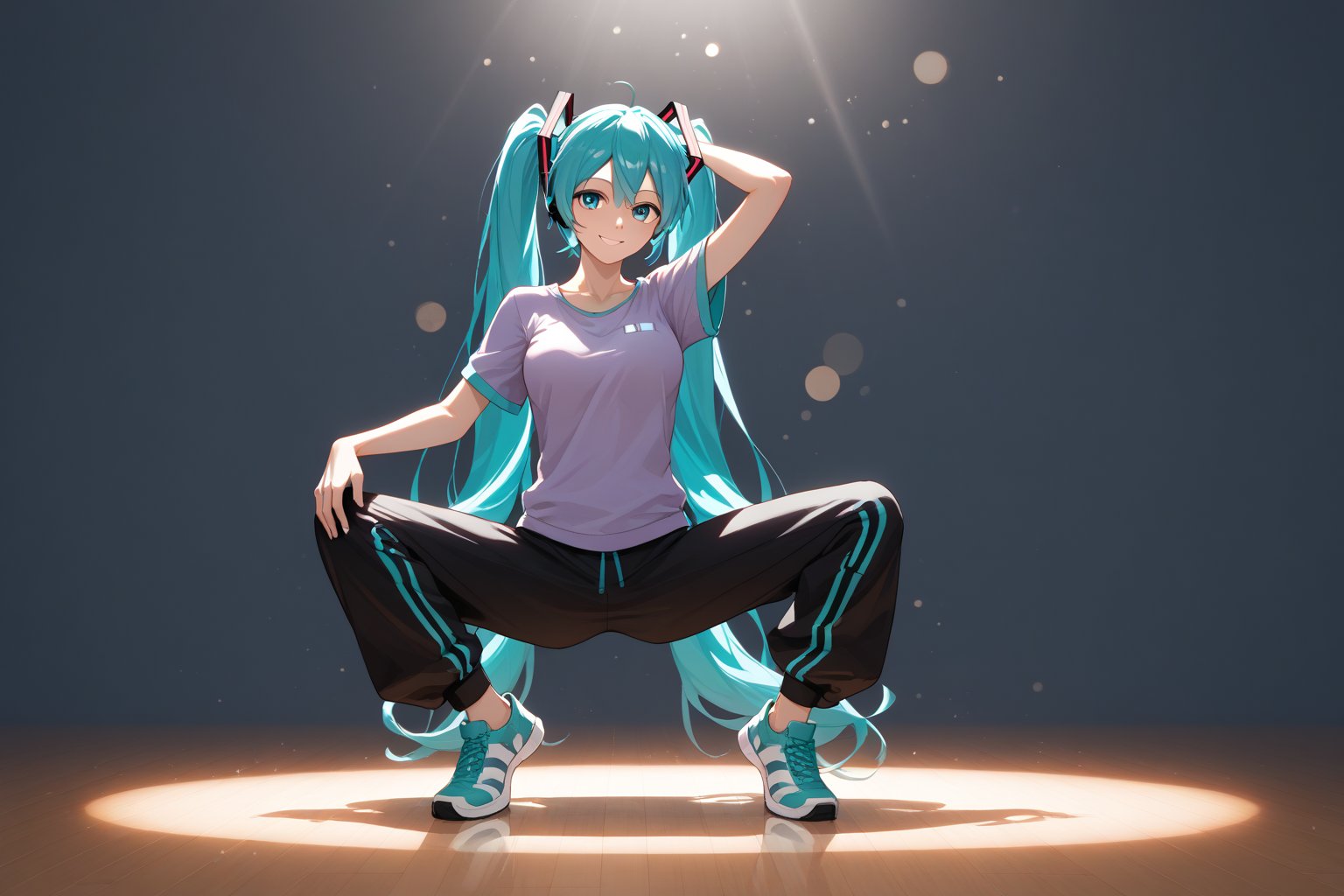 Dancing with Miku | image created by malizh | Tensor.Art