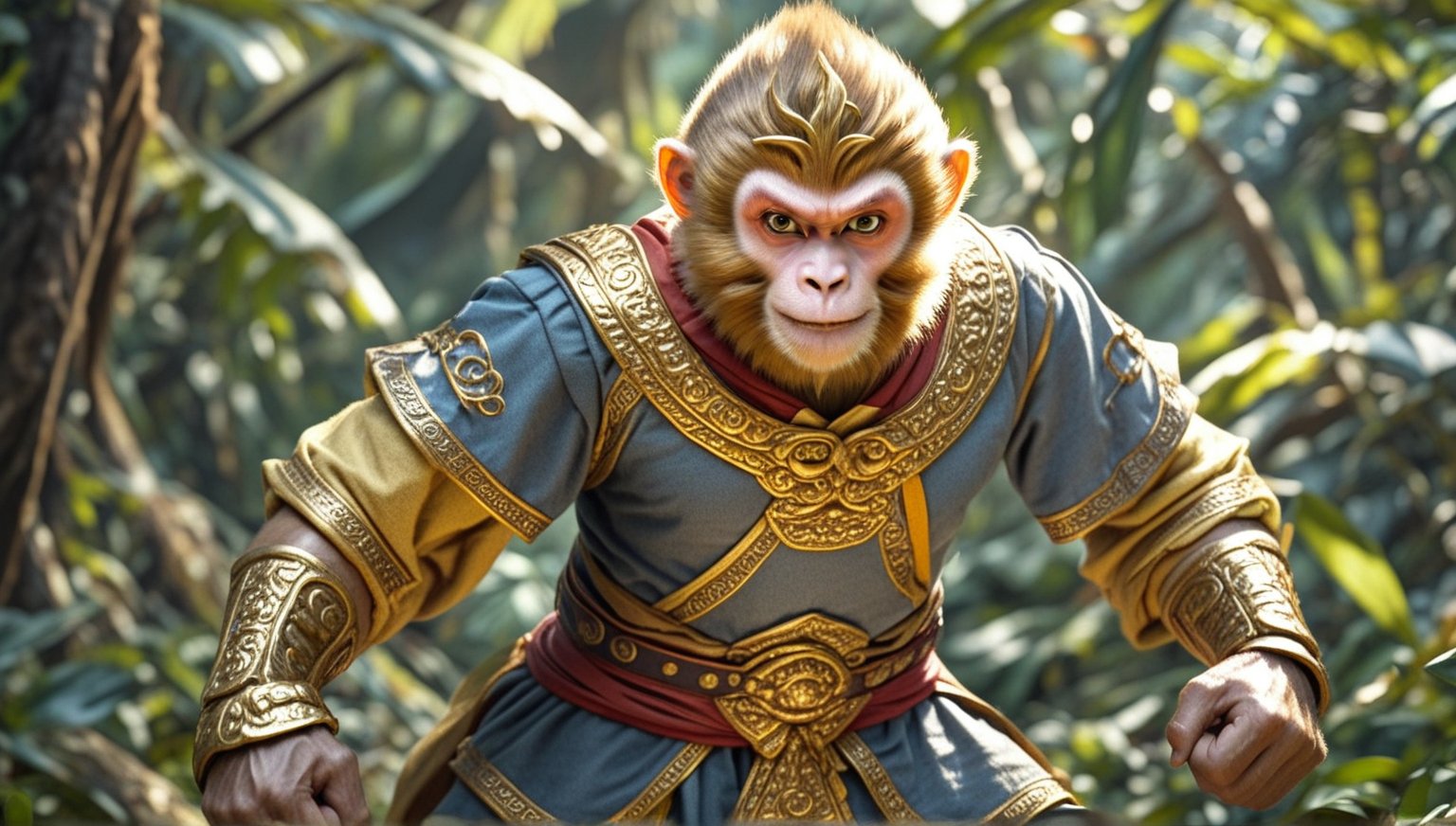 A juvenile monkey dressed in v | image created by dharma | Tensor.Art