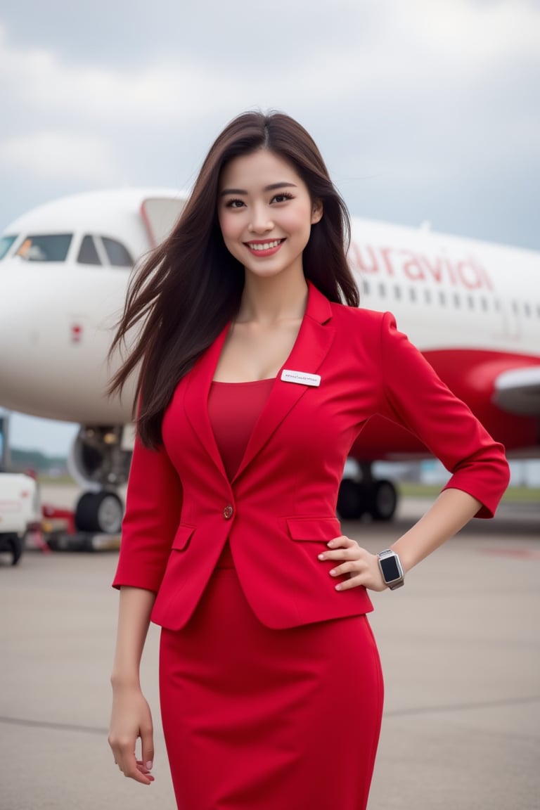 air hostess beautifu | image created by MAWIN Ai.TH | Tensor.Art