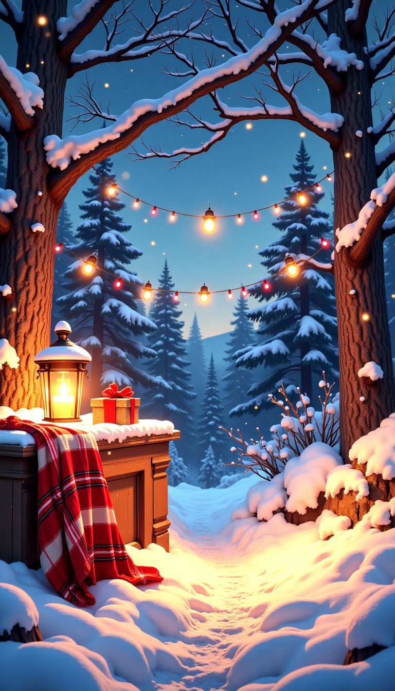 An enchanting outdoor Christma | image created by 16WaysToEnjoy ...