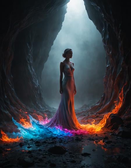 colorful surrealistic lighting | image created by | Tensor.Art
