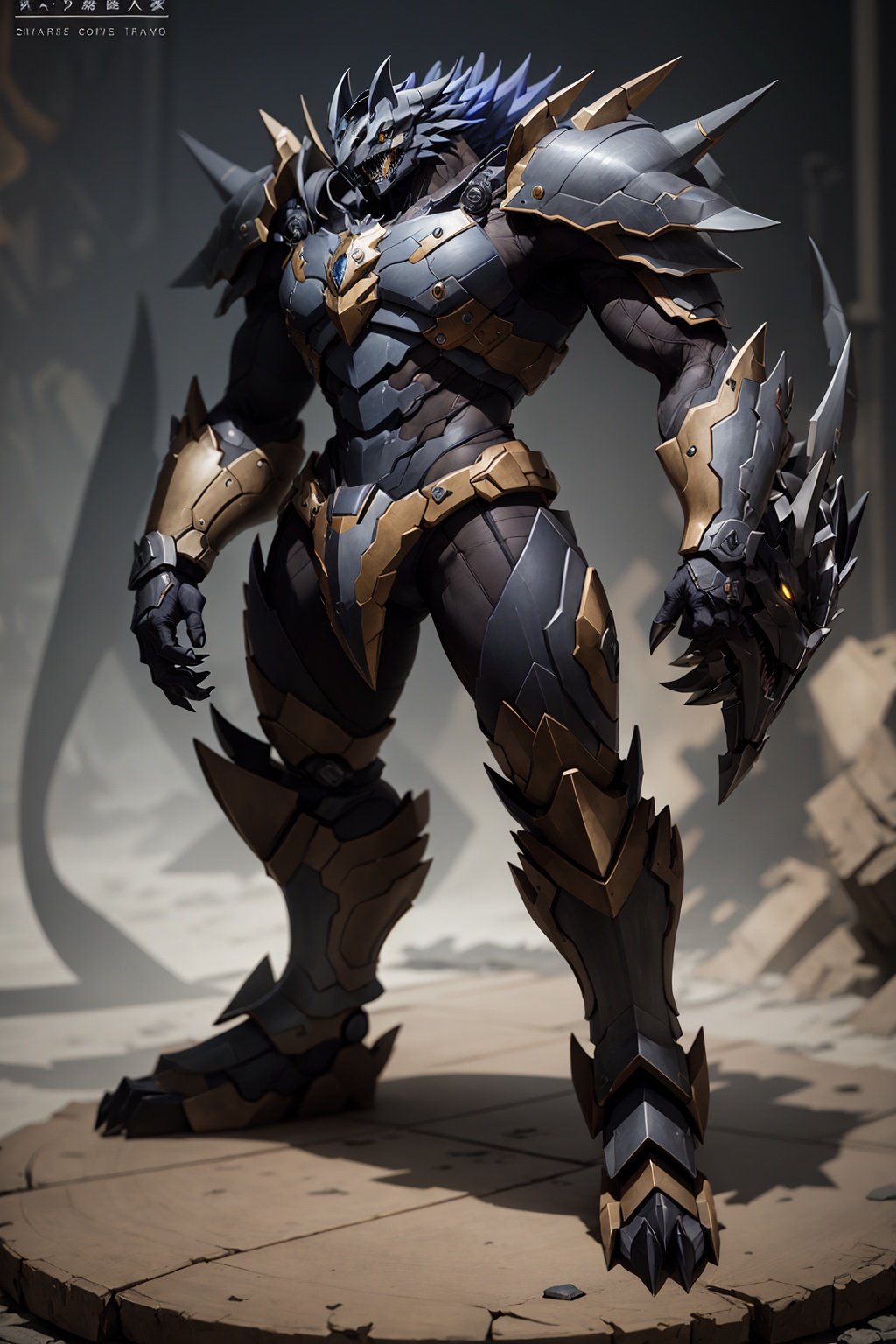 1 war_greymon,delicate face,so | image created by | Tensor.Art