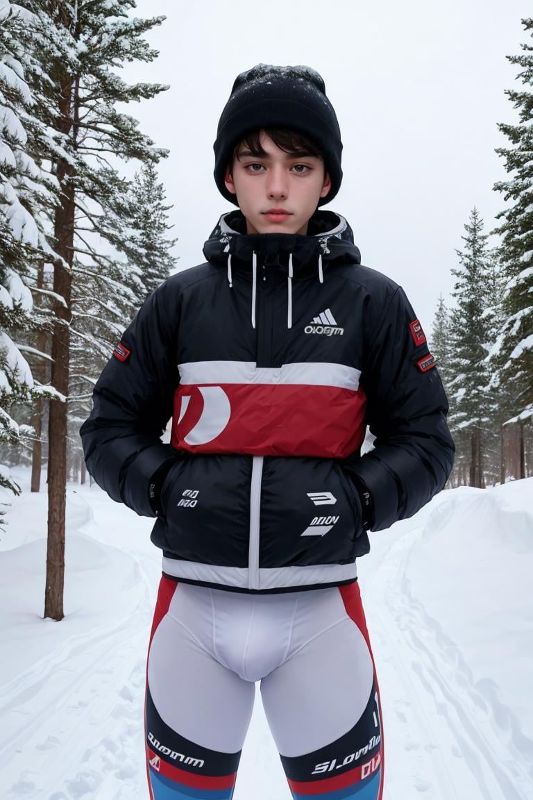 Slim 20yo dg_Justin man, snowb | image created by | Tensor.Art