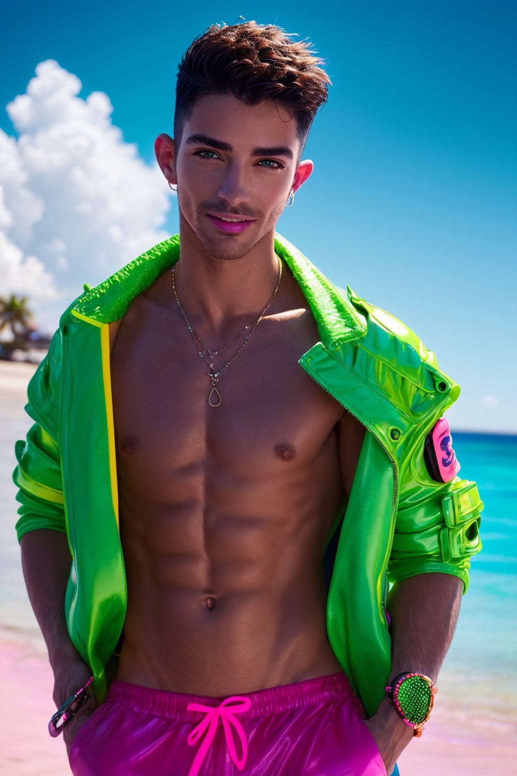 ManuRios, full lips, green eye | image created by | Tensor.Art