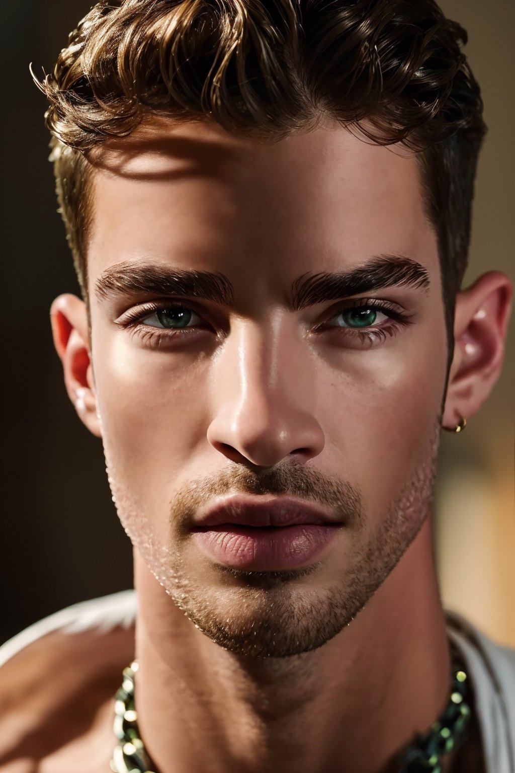 ManuRios, full lips, green eye | image created by | Tensor.Art