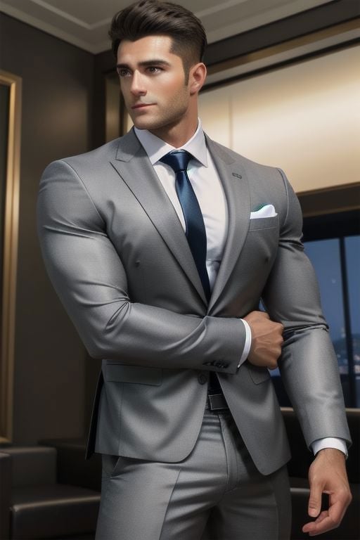 two very handsome muscular mal | image created by | Tensor.Art