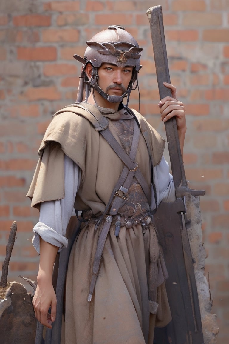 Ancient Roman legionnaire, bes | image created by | Tensor.Art