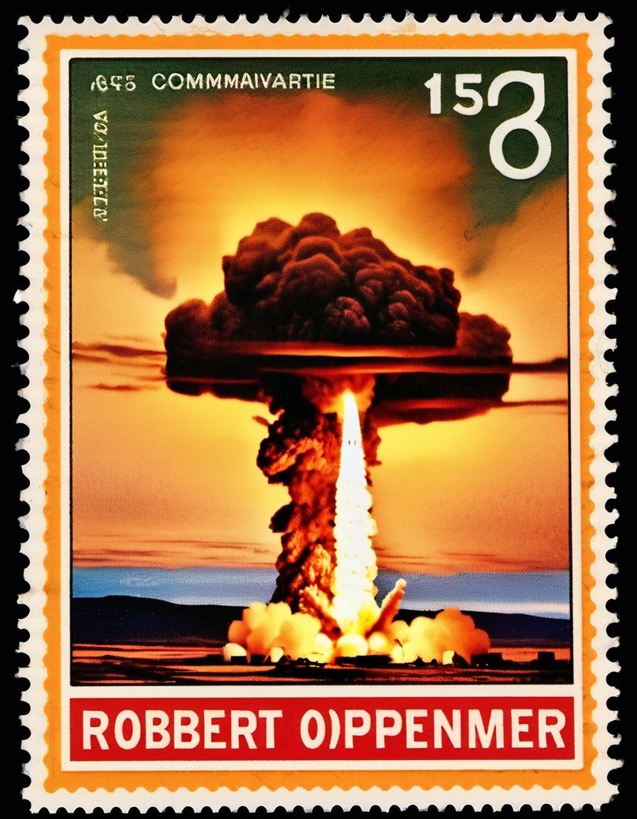 Oppenheimer + Atomic Bomb Comm | image created by NowhereManGo | Tensor.Art