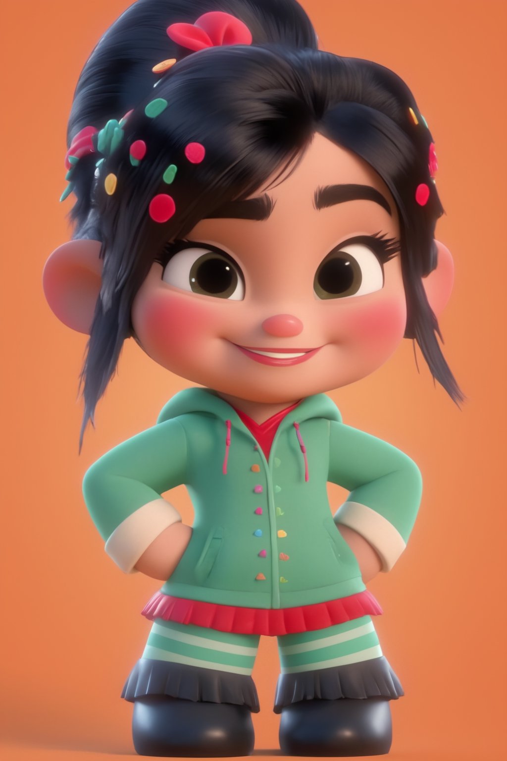 Vanellope_((gardener clothe)), | image created by ᴱᵐᵒˣⁱ♠ⁿᵈᵒˡˡ | Tensor.Art