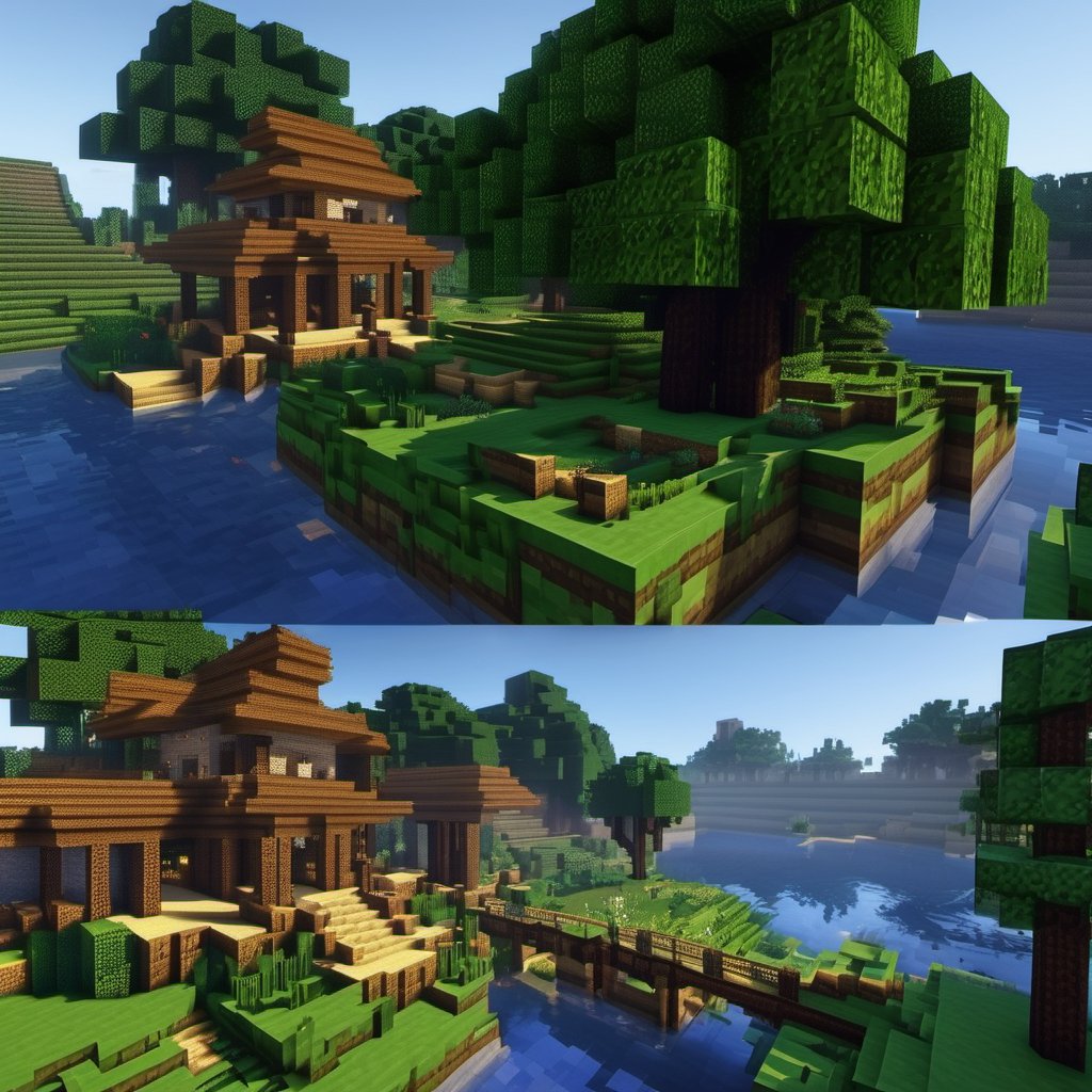 MC minecraft style, trees, pla | image created by HGF74 | Tensor.Art
