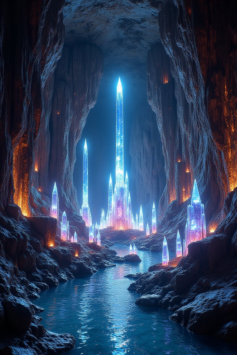 A cavernous chamber adorned wi | image created by Risk_Art | Tensor.Art