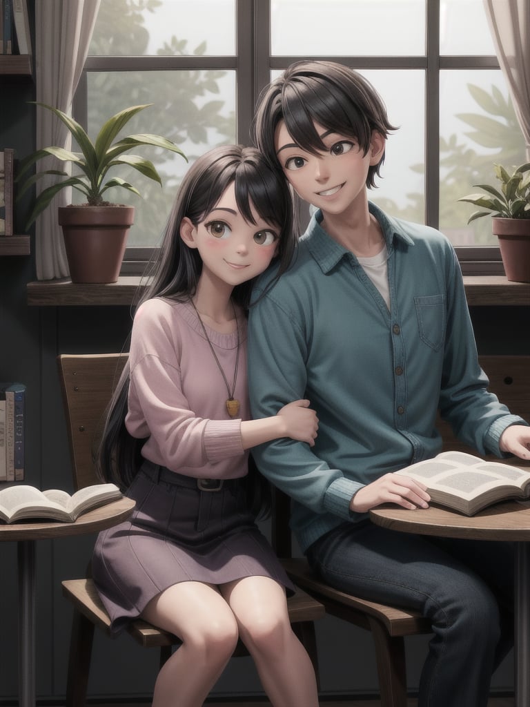 A couple sitting across from e | image created by Sakura | Tensor.Art