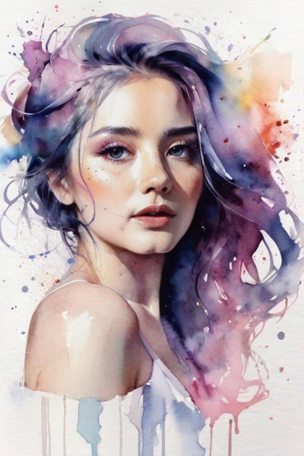 Watercolor painting of a beaut | image created by CroBob | Tensor.Art