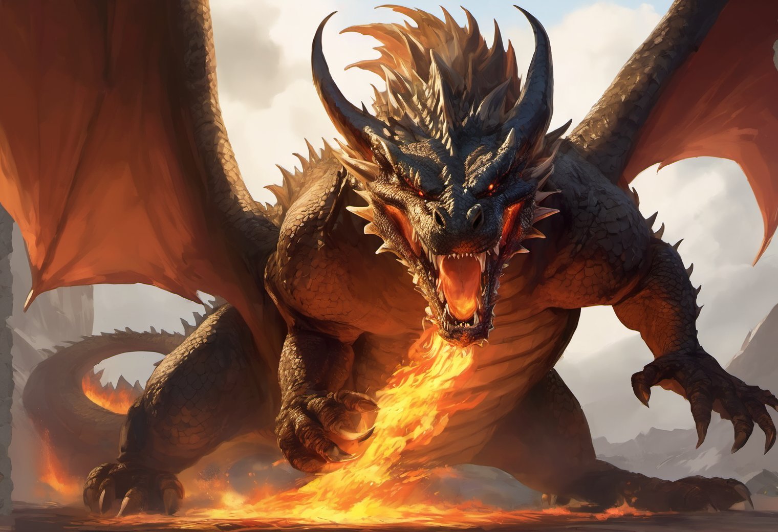 There's a big, strong dragon w | image created by SimX0791 | Tensor.Art