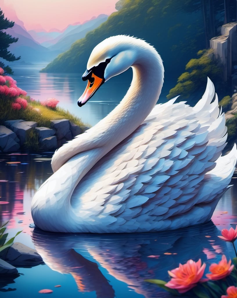 swan | image created by Abandon | Tensor.Art