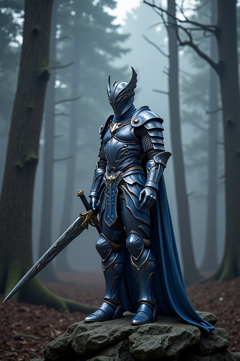 Blue knight | image created by Sparthano | Tensor.Art