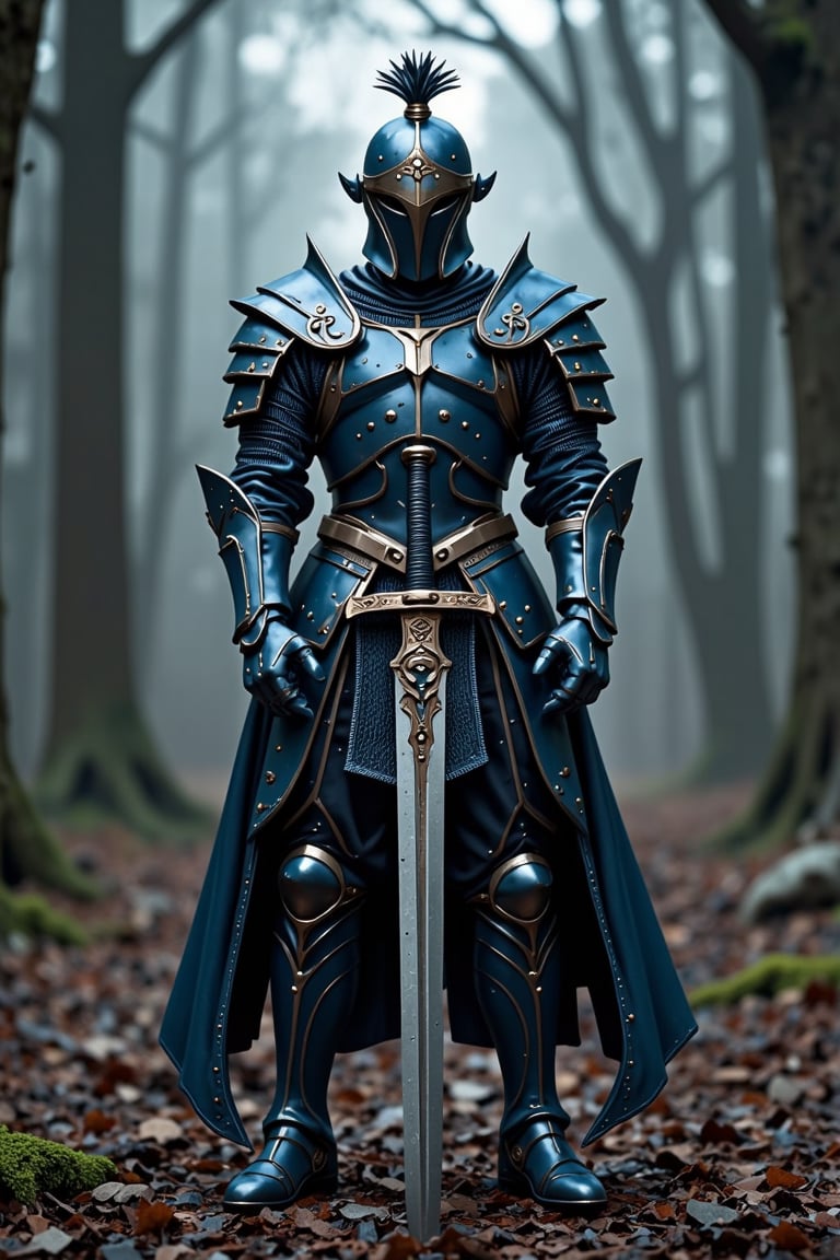 Blue knight | image created by Sparthano | Tensor.Art