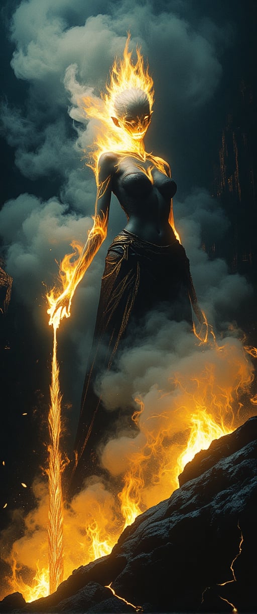 A mystical depiction of a fire | image created by ctmaker | Tensor.Art