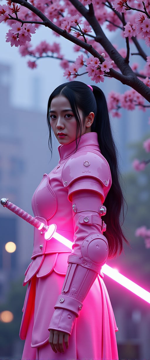 A woman in glowing armour, pin | image created by ctmaker | Tensor.Art