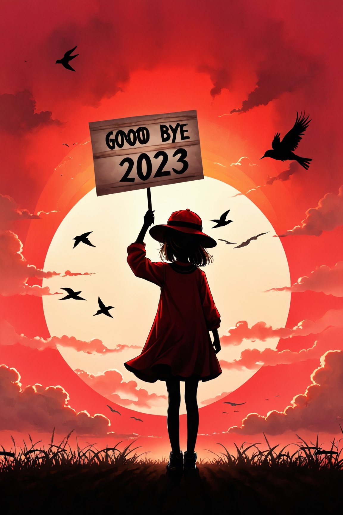 Good Bye 2023 | image created by miramura101 | Tensor.Art
