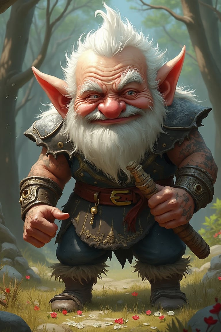 Dwarf fighting with trolls, J | image created by Nix_Yvan | Tensor.Art
