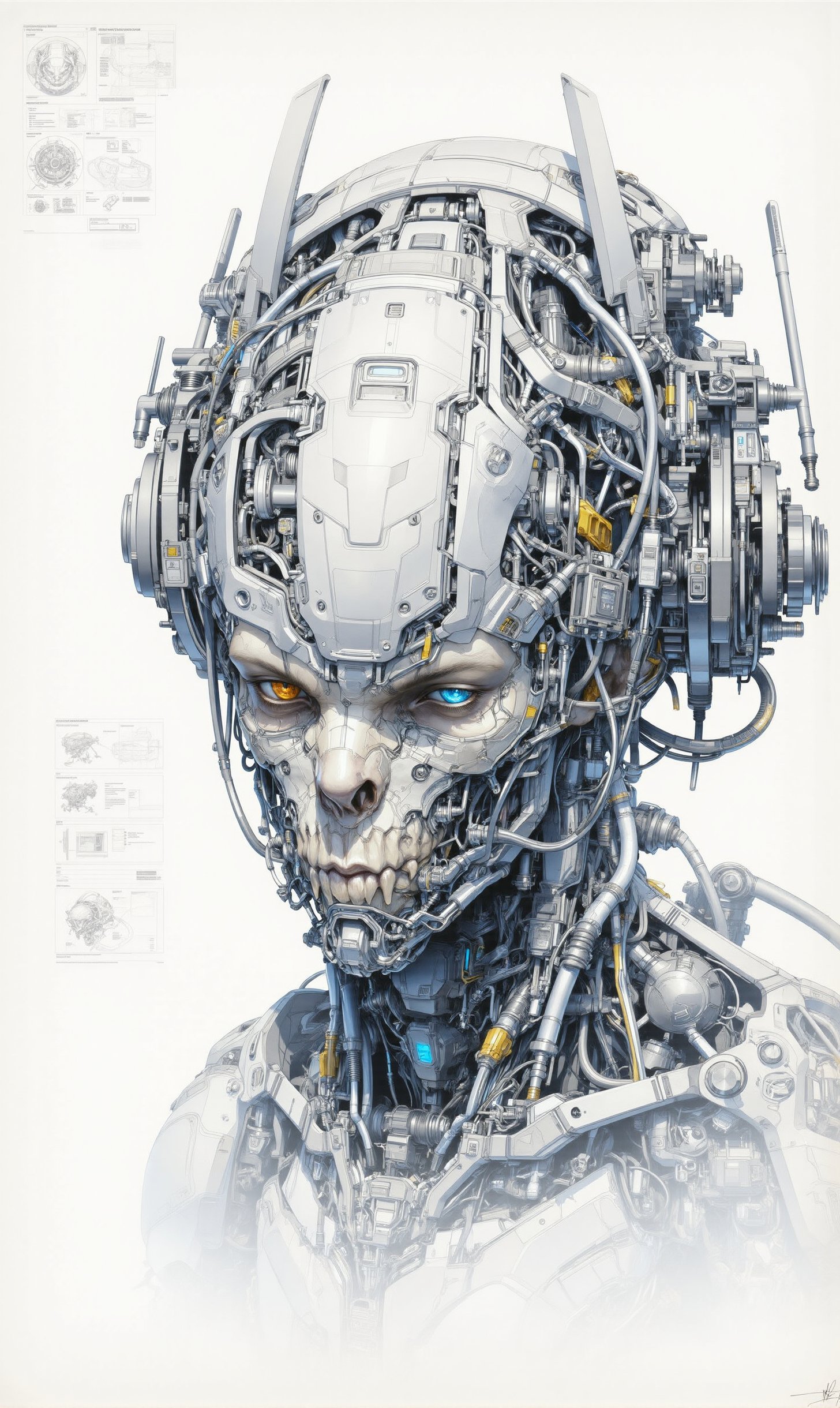 Robot skull | image created by Thx1138 | Tensor.Art