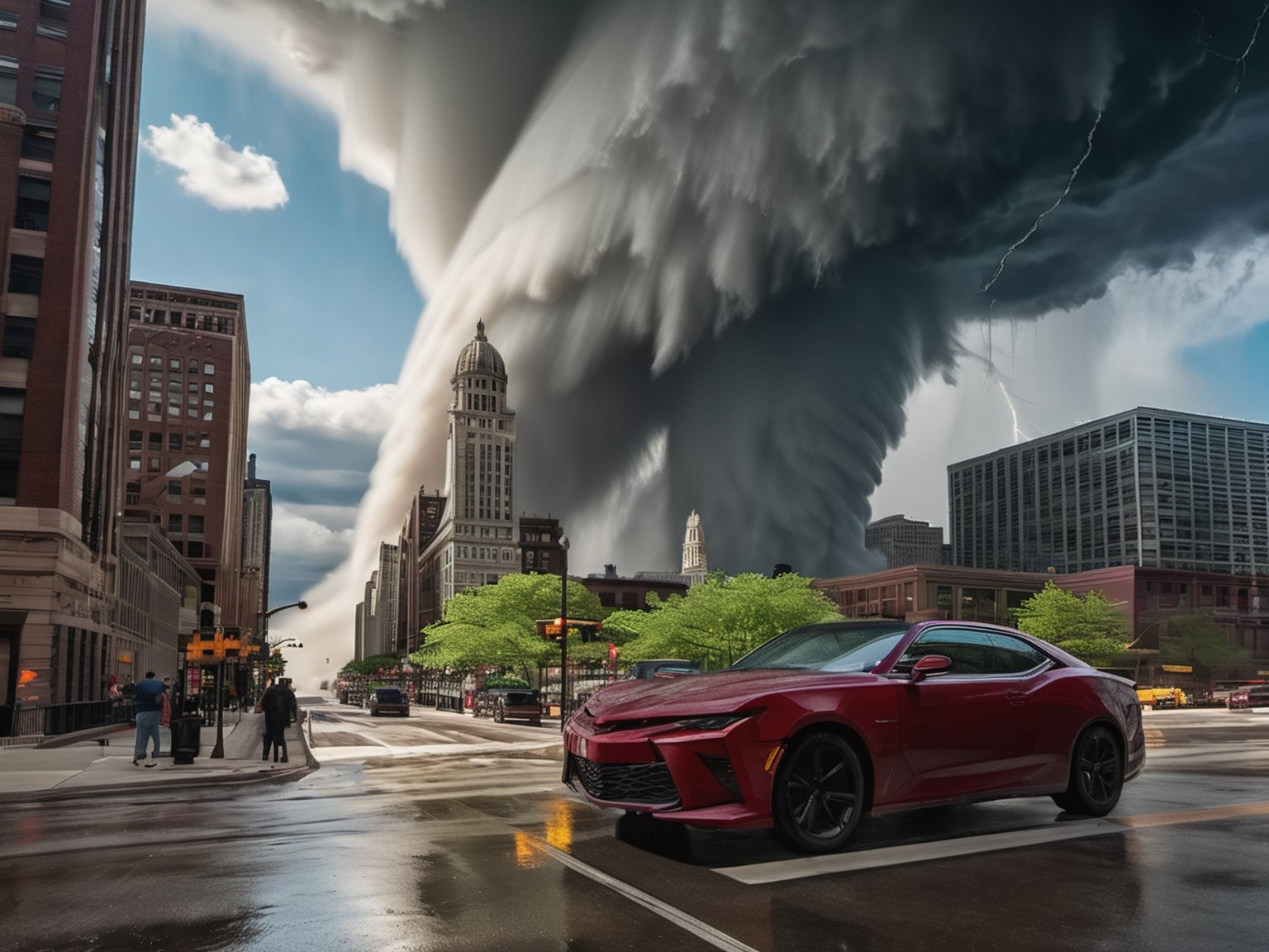 F5 Tornado downtown Chicago - | image created by Talk About News ...