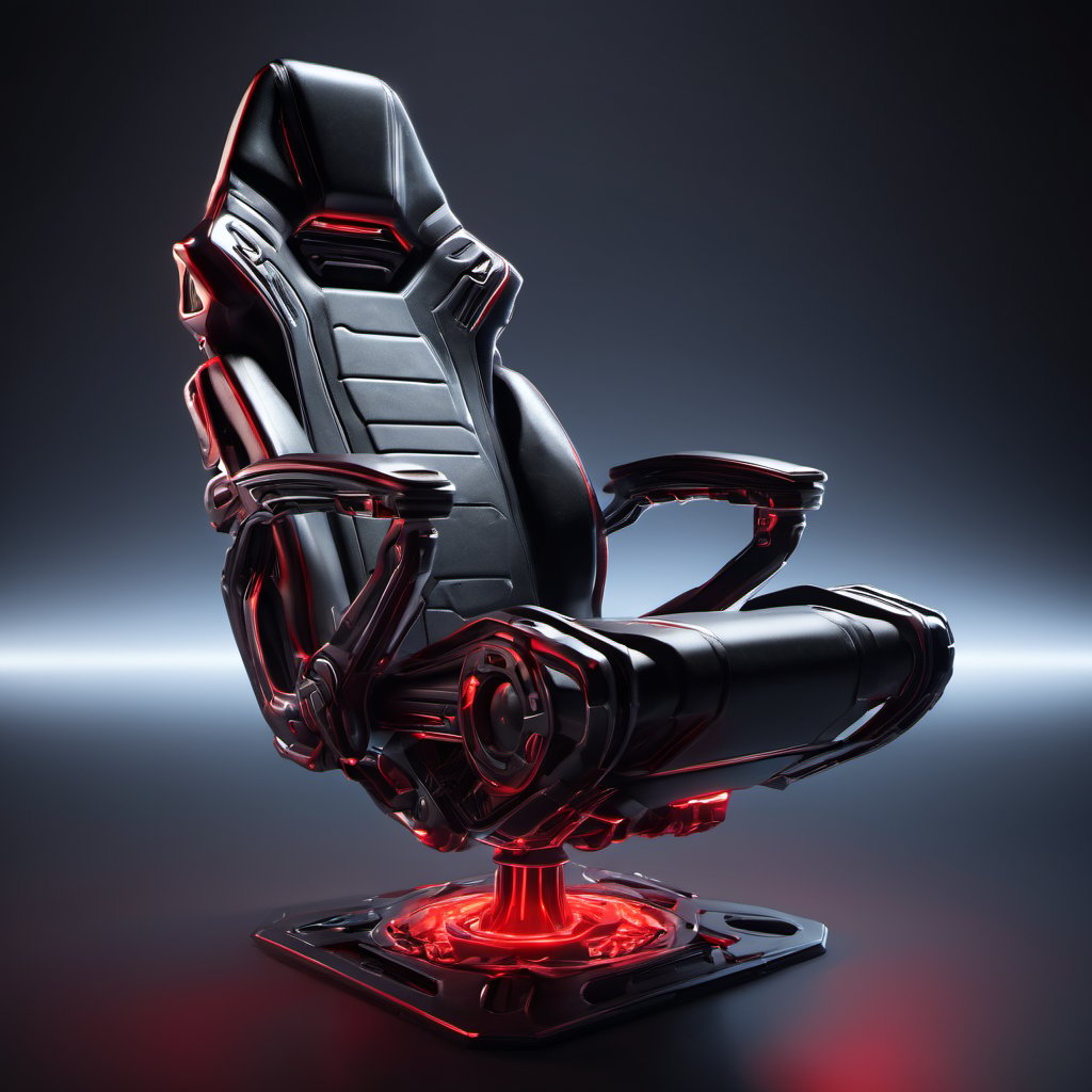 A gaming chair made of solid m | image created by Baki | Tensor.Art