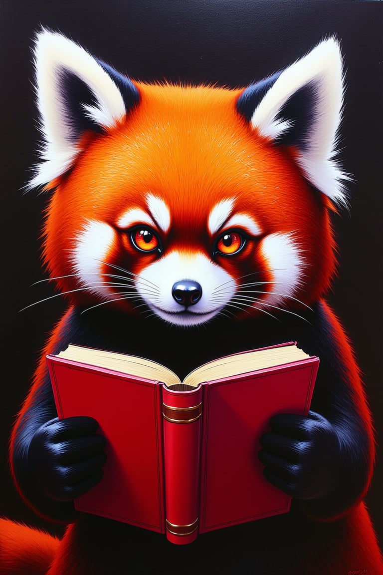 a painting of a red panda read | image created by Svetlana Lisova ...