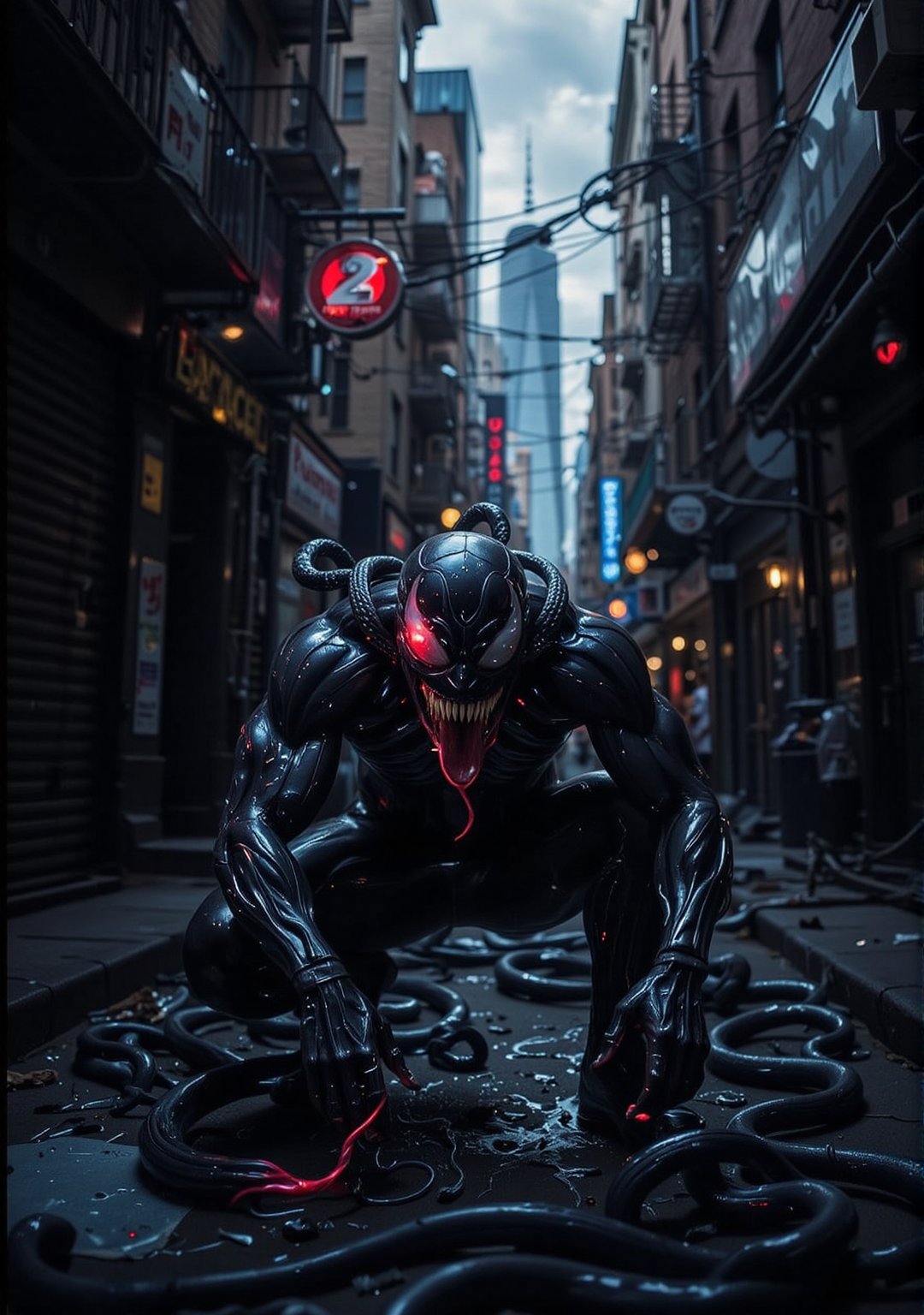 Venomous tendrils snake around | image created by FuturEvoLab | Tensor.Art