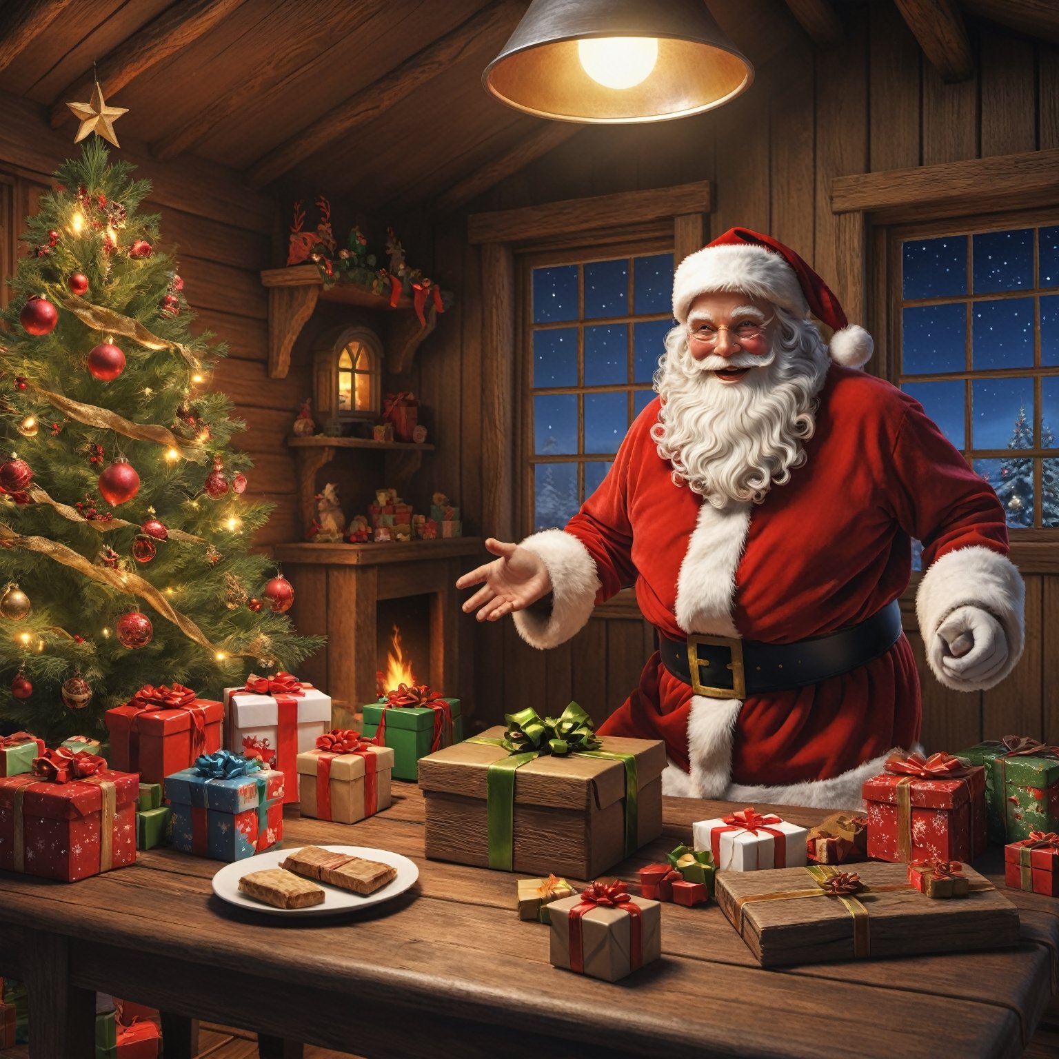 #Christmas# - 5-12- Santa's Ho | image created by Feronzz | Tensor.Art