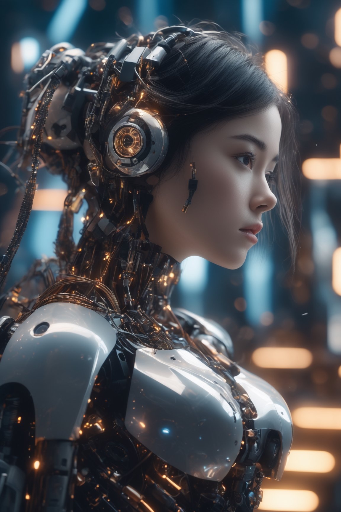 A mesmerizing robotic girl is | image created by ShinRider23 | Tensor.Art
