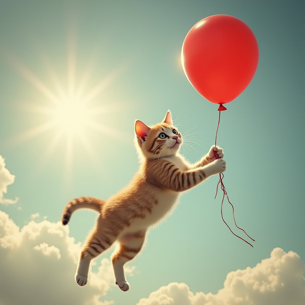 Flying cat | image created by leandrostasi | Tensor.Art