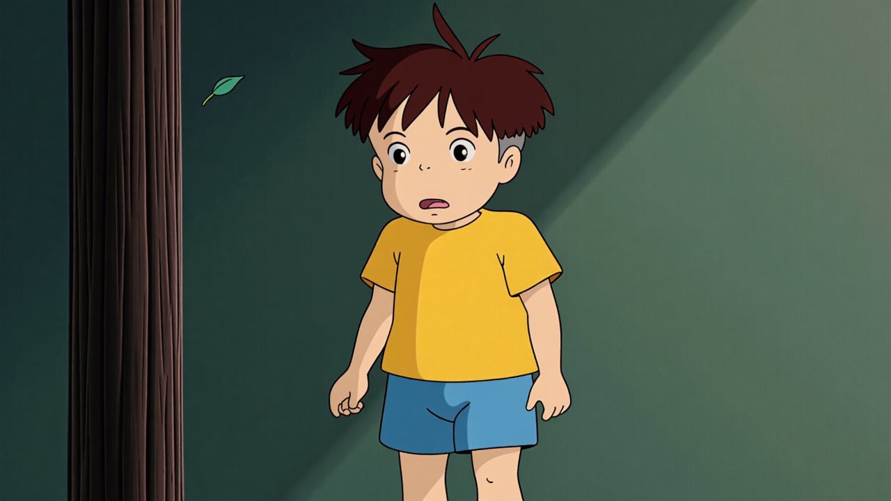 in studio Ghibli style, a 5 ye | image created by AI sagas | Tensor.Art