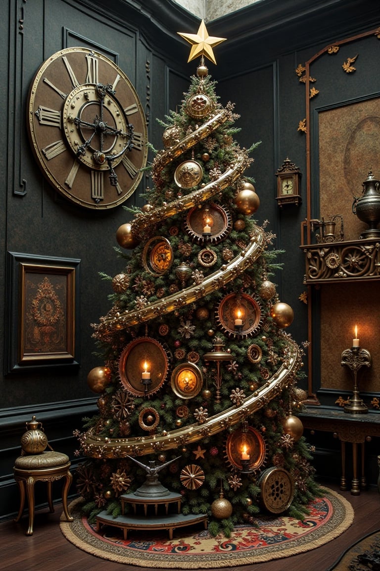 A Steampunk Christmas Tree | image created by piertou | Tensor.Art