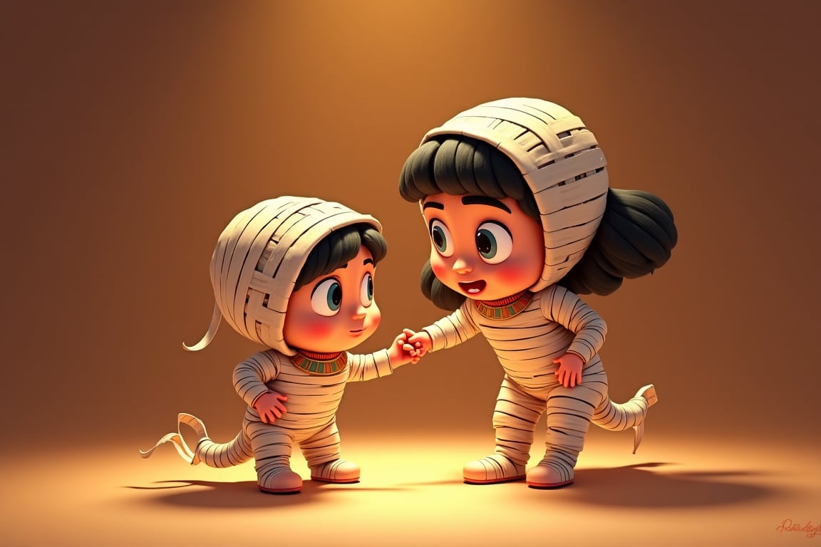Mummy Scaring Mommy | image created by piertou | Tensor.Art