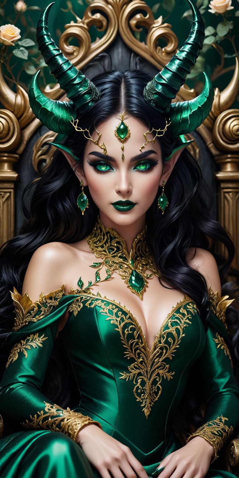 An alluring demon woman with e | image created by Caption Master ...